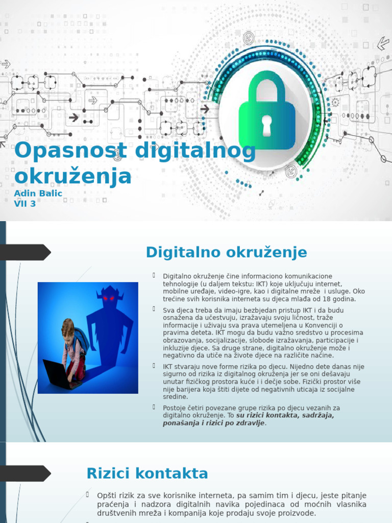 Opasnost Digitalnog Okruženja - Adin Balic | PDF