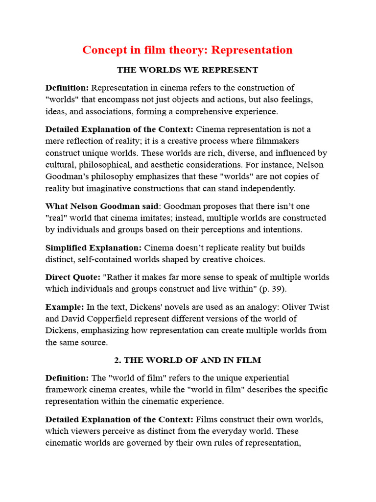 Understanding Film Representation | PDF | Reality | Narrative