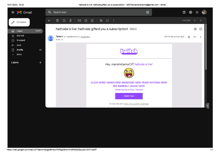 Hathoda Is Live Hathoda Gifted You A Subscription ...