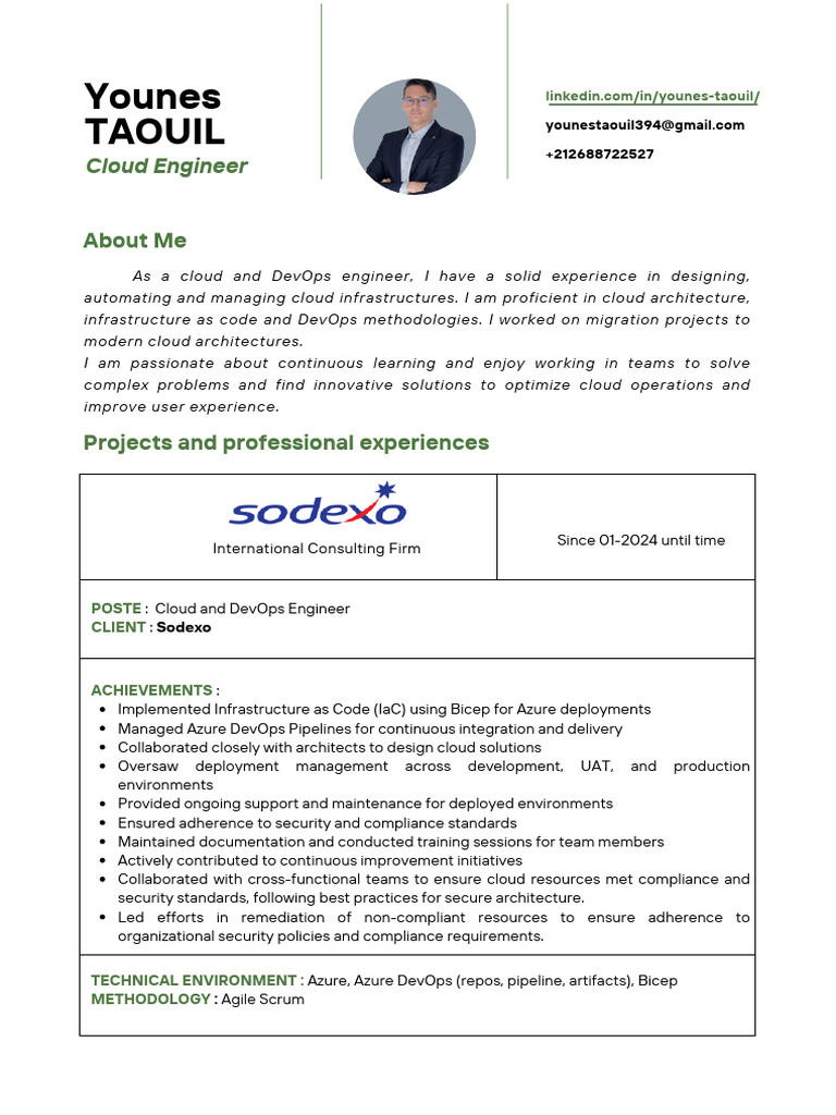 taouil-younes-resume | PDF | Cloud Computing | Software Development Process