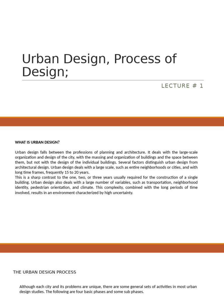 Urban Design, Process of Design | PDF | Urban Design | Traffic