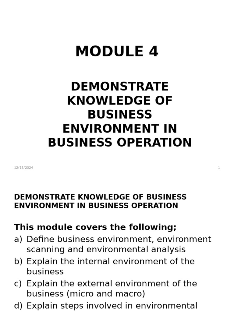 MODULE 4-1 | PDF | Economies | Business