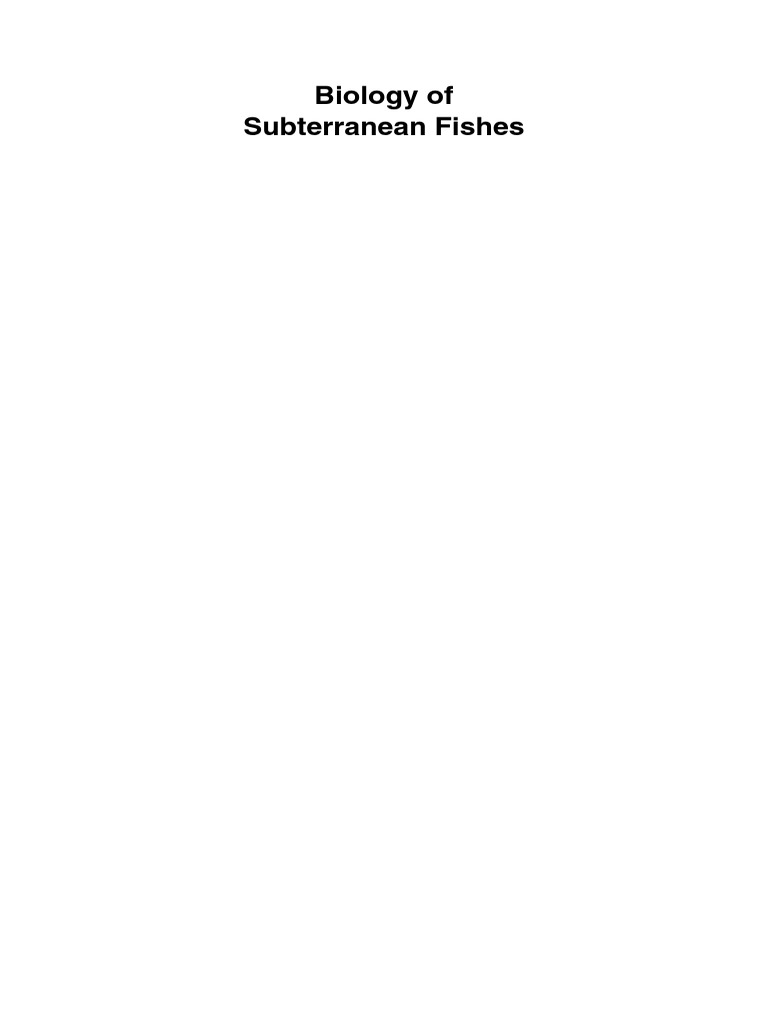 Subterranean Fish Biology Insights | PDF | Evolution | Natural Selection