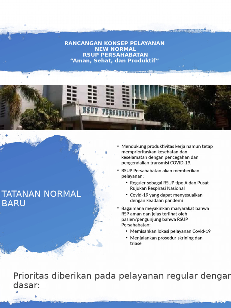 Rancangan Konsep Pelayanan New Normal RSP | PDF