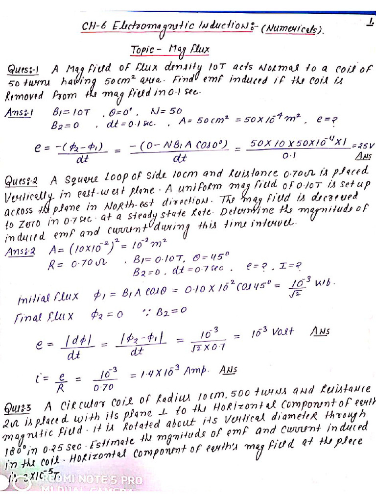 Ch6 EMI Numericals | PDF