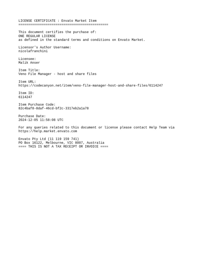 Veno File Manager Host and Share Files License | PDF
