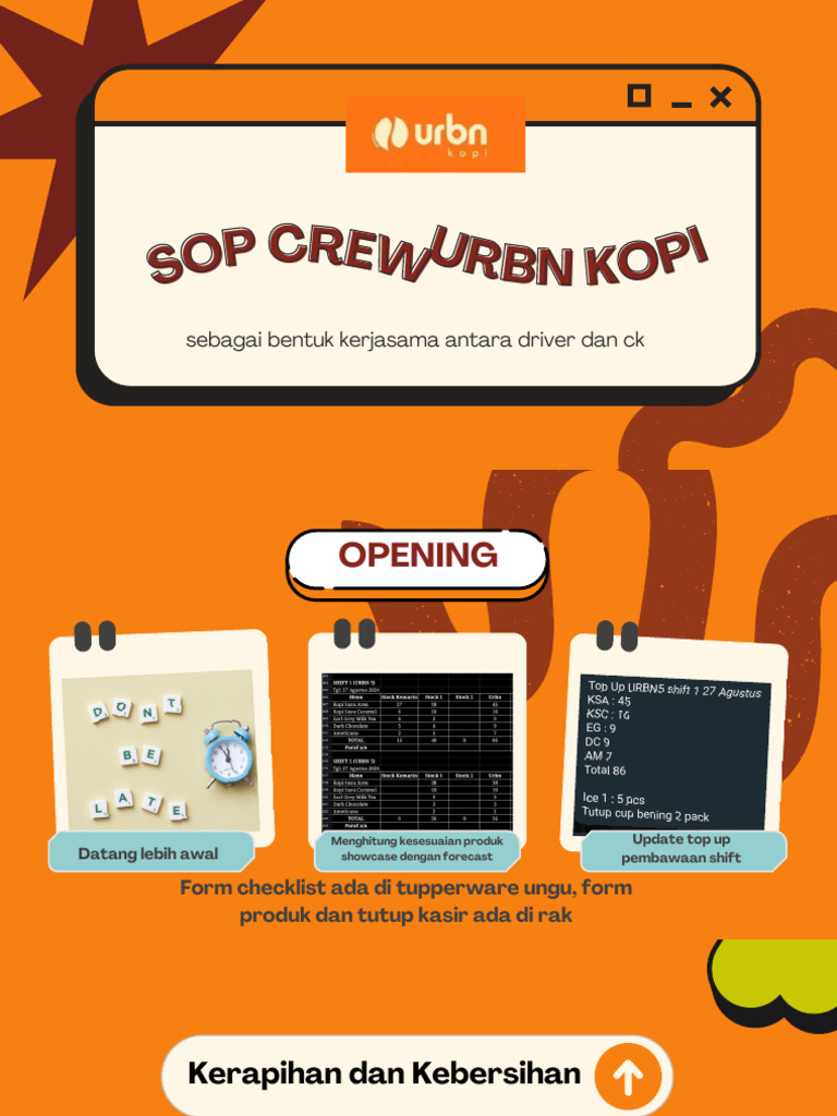 sop crew urbn | PDF