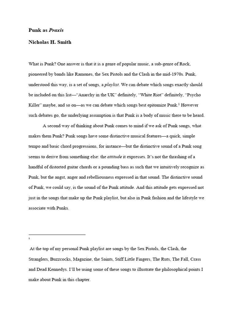 Punk as praxis | PDF | Punk Rock | Praxis (Process)