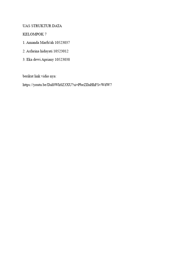 Uas Struktur Data | PDF