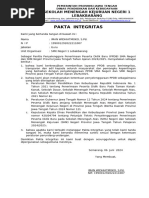 Pakta Integritas Panitia SPMB 2025 | PDF