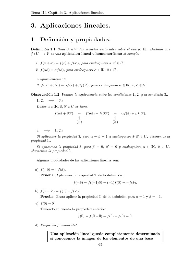 Dimensiones Ker e Imagen | PDF | Mapa lineal | Base (álgebra lineal)