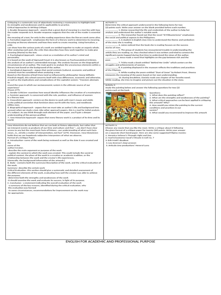 Eapp Notes Pdf Evaluation Liberal Arts Education