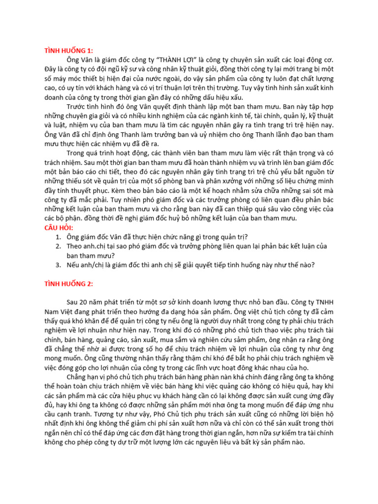Tình Hu NG 1 | PDF