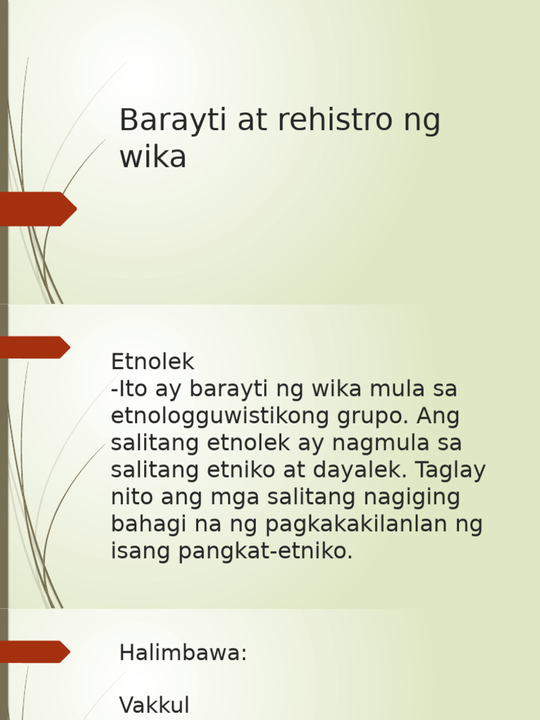 Etnolek at Ekolek | PDF