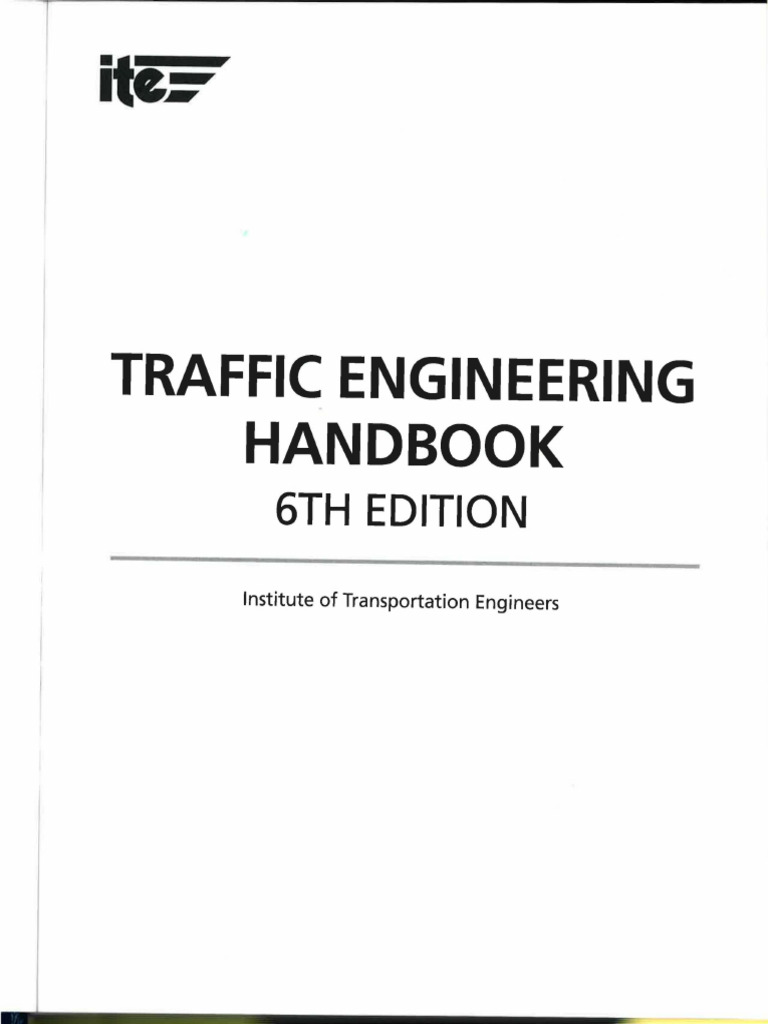 Traffic Engg Handbook | PDF | Human Factors And Ergonomics | Traffic