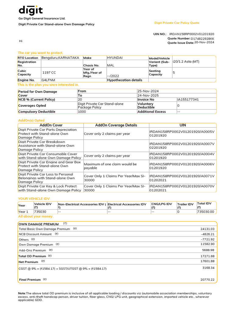 Insurance Quote | PDF | Car | Automotive Industry