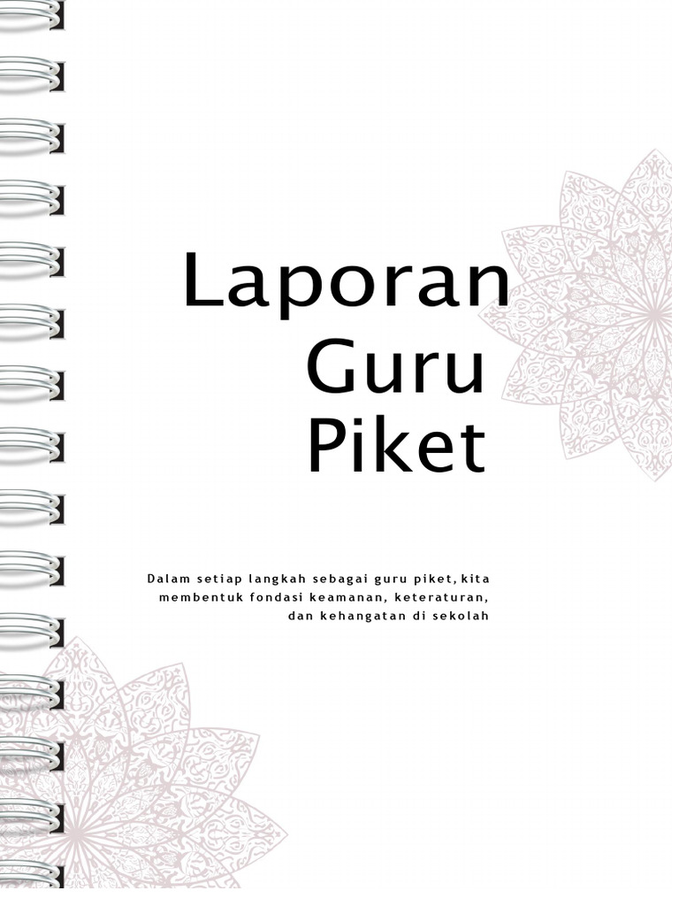 Laporan Guru Piket Bukti Dukung PMM Sdn 21 La (1) | PDF