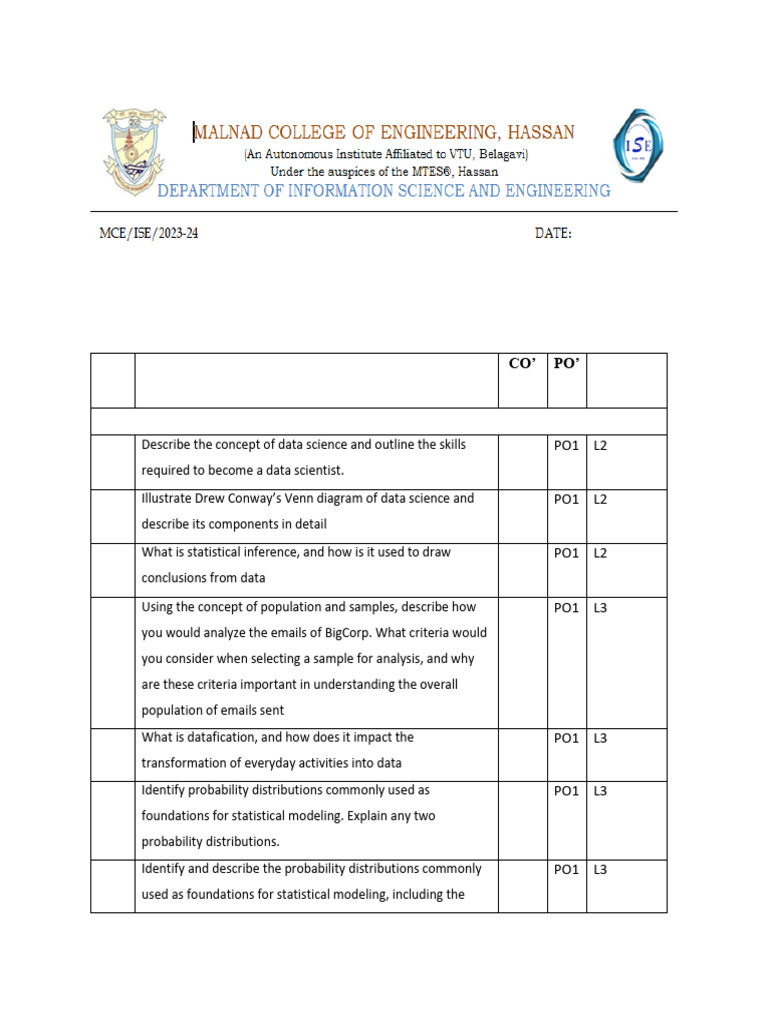 qb data science | PDF | Regression Analysis | Linear Regression