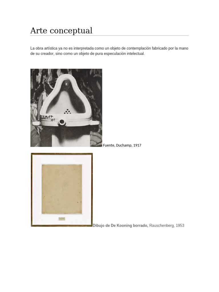 Arte Conceptual y Contemporaneo | PDF | Arte contemporáneo | Las artes