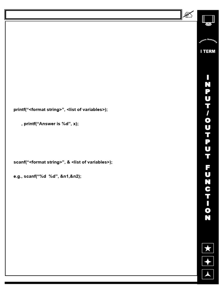 Input Output Function With Answers | PDF | Software | Computer Engineering