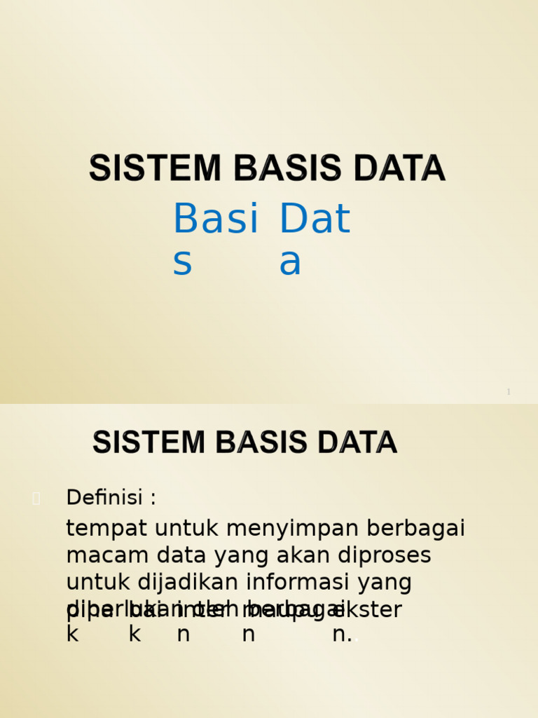 Materi Sistem Basis Data | PDF