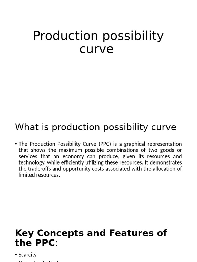Production Possibility Curve | PDF