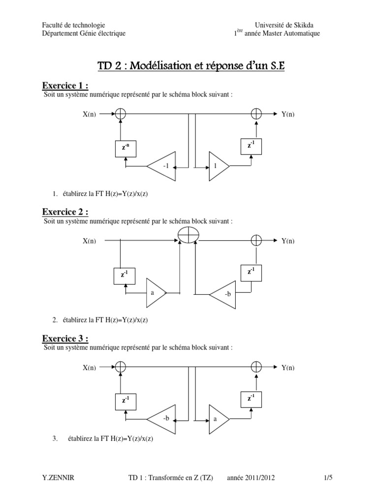 TD-Transformée en Z | PDF