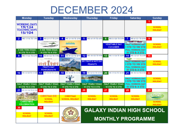 December Monthly Plan | PDF | Observances