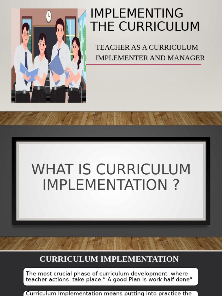 Implementing The Curriculum | PDF | Curriculum | Teachers