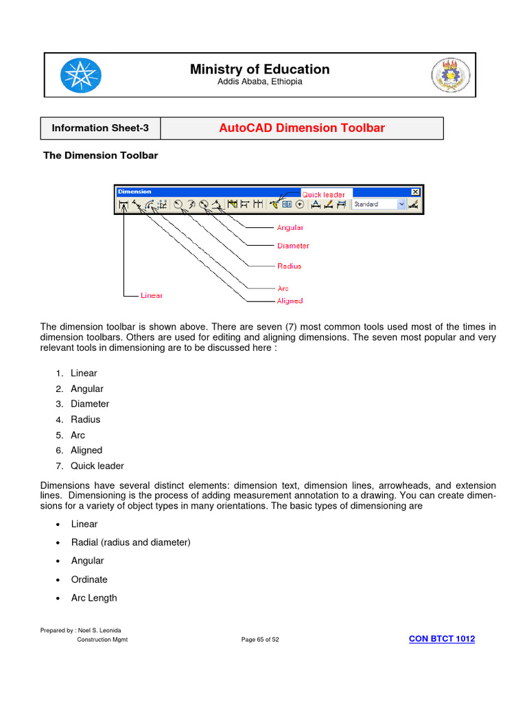 LG-04 CAD - Basic CAD Toolbars Part II | PDF | Dimension | Angle