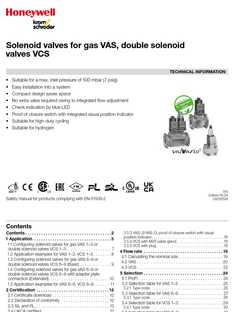 Solenoid Valve Gas Vas - Techinfo | PDF | Valve | Pipe (Fluid Conveyance)