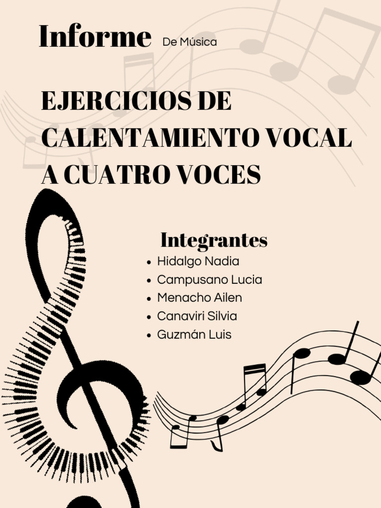 Ejercicios de Calentamiento Vocal a 4 Voces | PDF