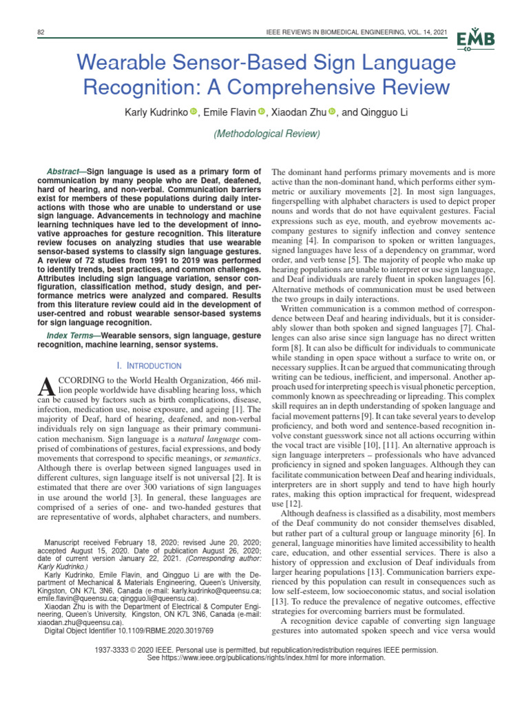 10 Wearable Sensor-Based Sign Language Recognition A Comprehensive ...