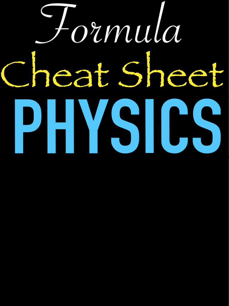 Class 12 Formula Cheat Sheet | PDF | Inductance | Inductor
