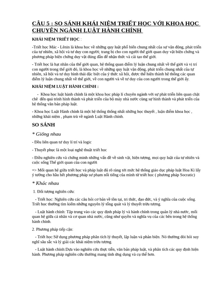 Cau 5 Triethoc | PDF