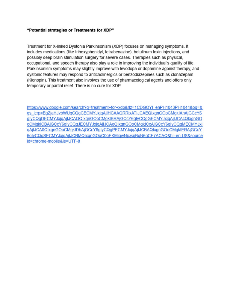 Potential-Strategies-or-Treatments-for-XDP | PDF