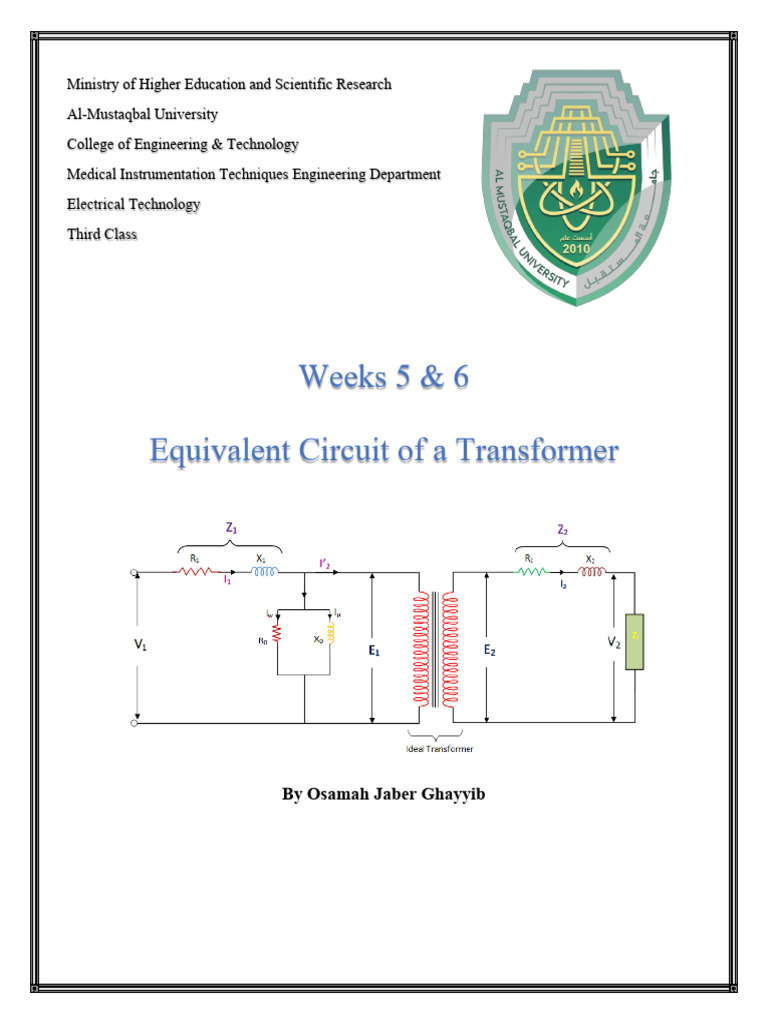 Transformer Equivalent Circuit Analysis | PDF | Transformer | Electrical Network