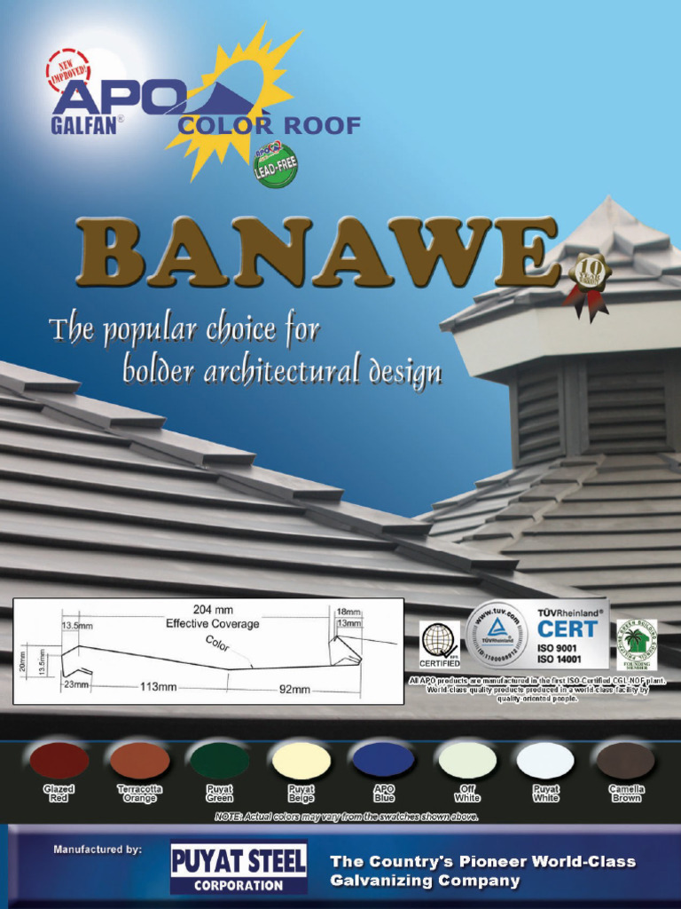 Banawe TileEffectRoofing PuyatSteel | PDF