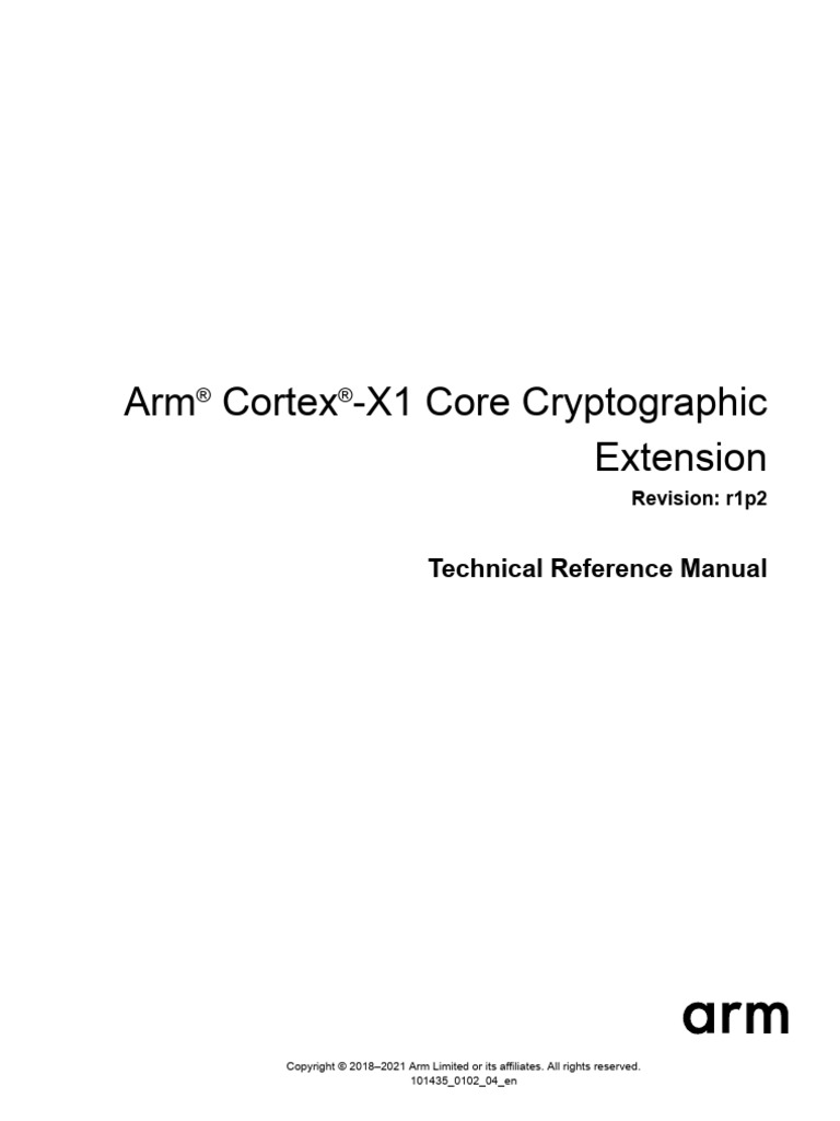 Arm Cortex x1 Core Crypto TRM 101435 0102 04 en | PDF | Cryptography | Patent