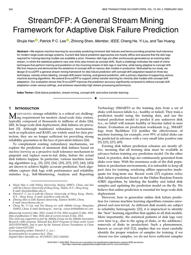 StreamDFP_A_General_Stream_Mining_Framework_for_Adaptive_Disk_Failure ...