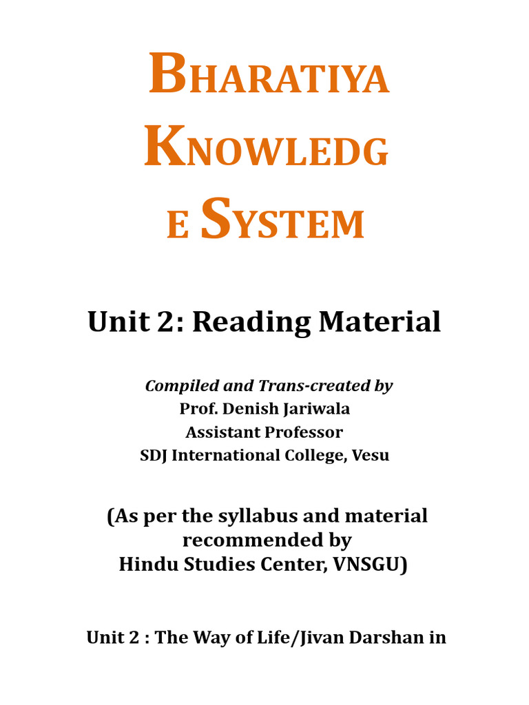Bks - Unit 2 (Entire) - Material (SDJ, Vesu) | PDF | Moksha | Yoga