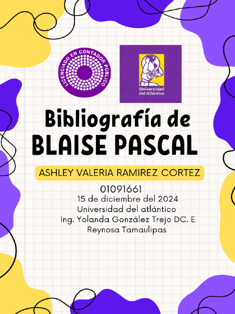 Biografía Blaise Pascal | PDF
