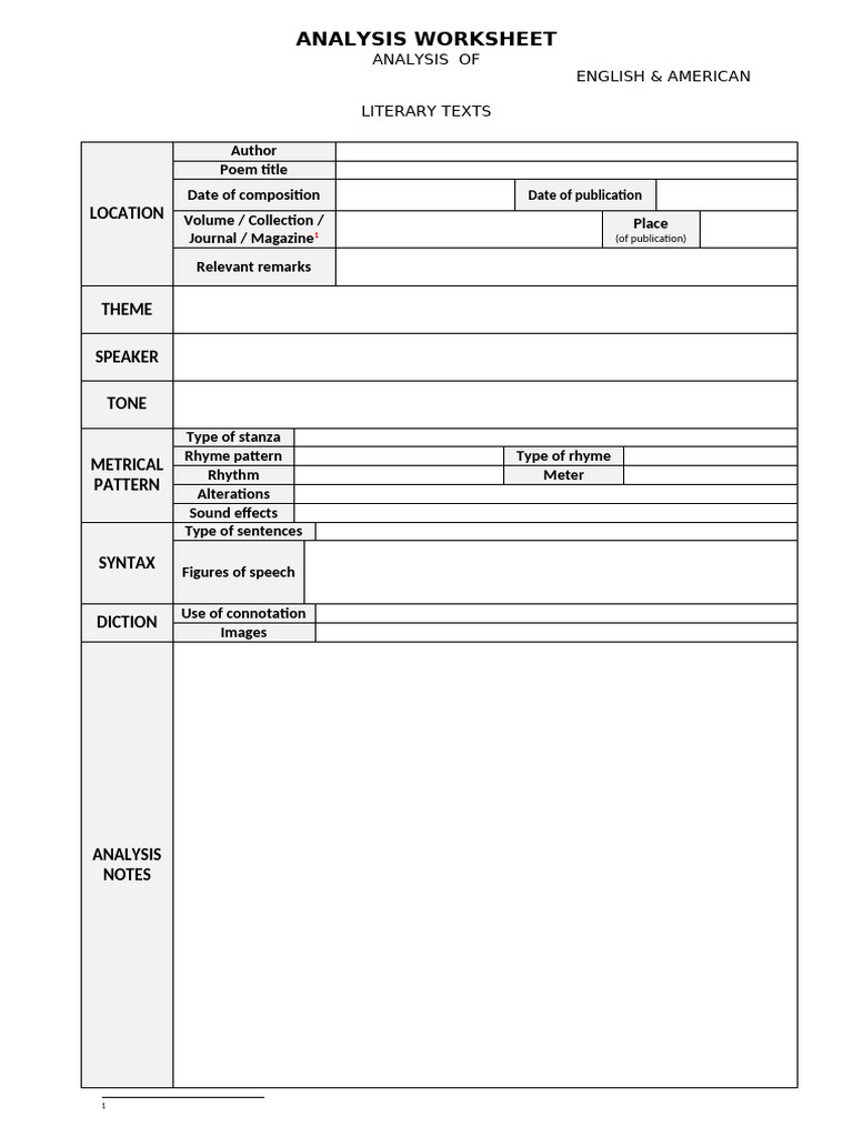Literary Analysis for Students | PDF