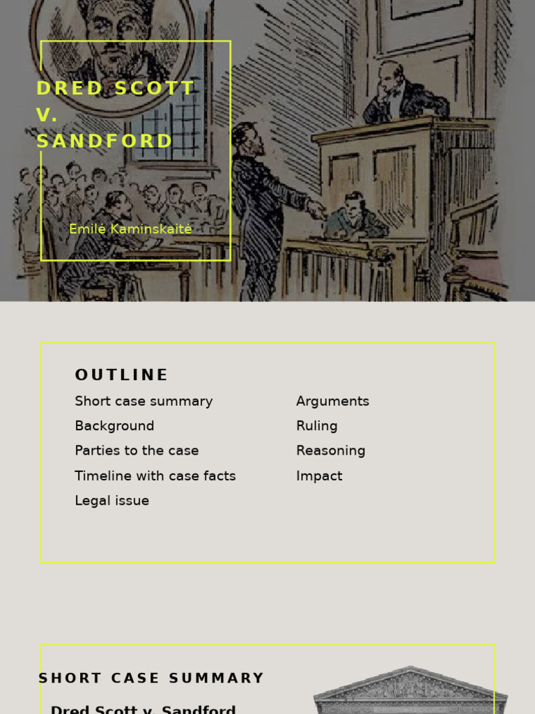 Dred Scott v. John F. A. Sandford | PDF | Dred Scott V. Sandford ...