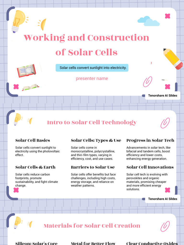 Working and Construction of Solar Cells | PDF | Solar Cell | Solar Energy