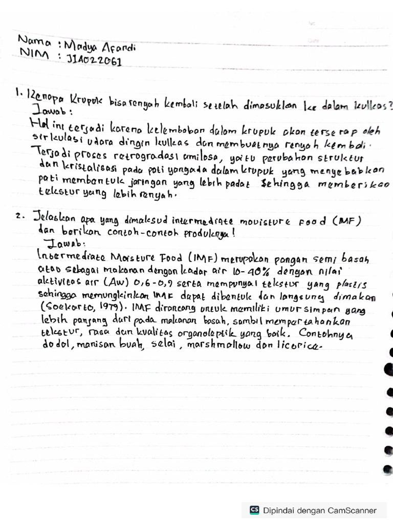 Kimia Pangan Tugas 1 | PDF