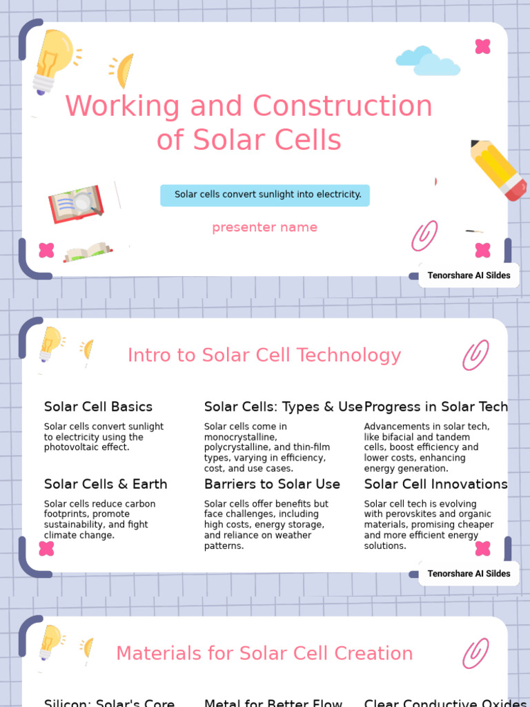 Working and Construction of Solar Cells | PDF | Solar Cell | Solar Energy