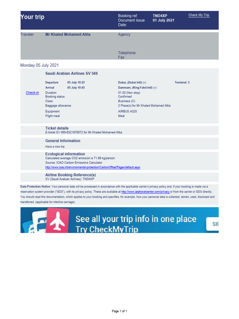 MR Khaled Mohamed Attia-1 | PDF | Airlines | Civil Aviation