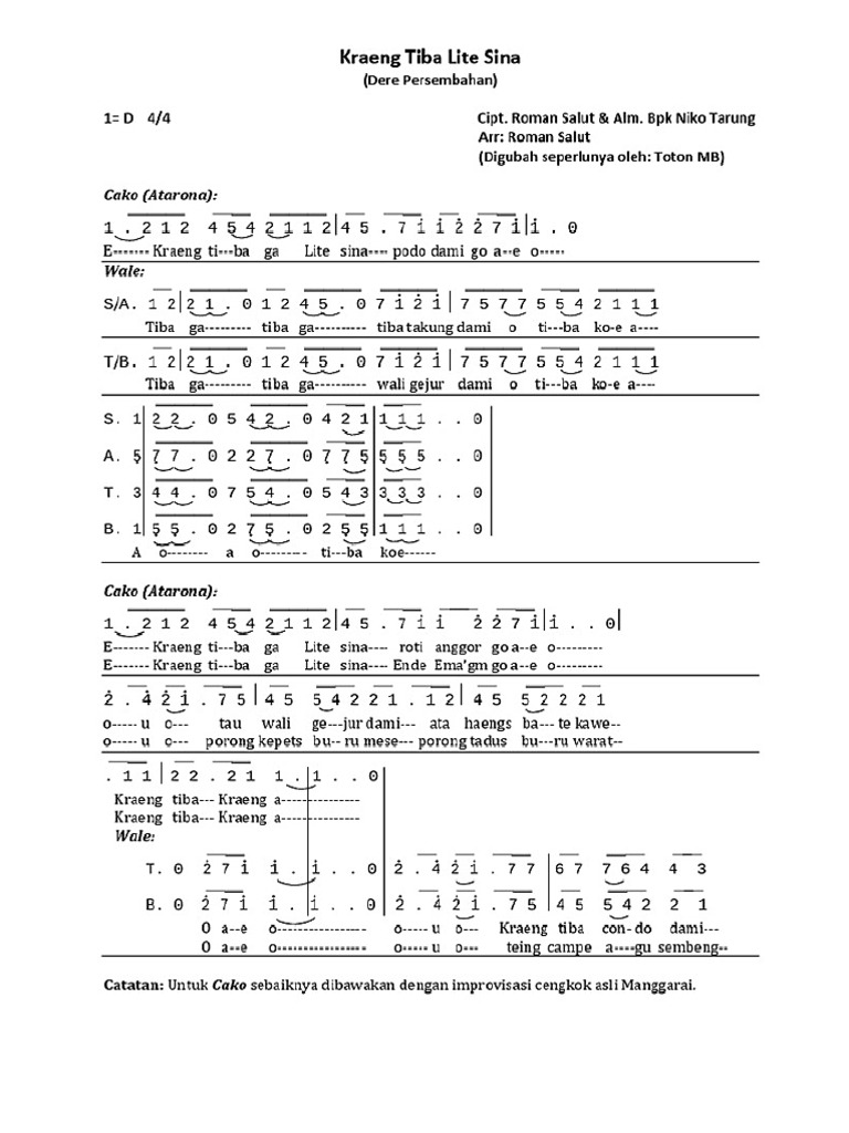 Kraeng Tiba Lite Sina | PDF