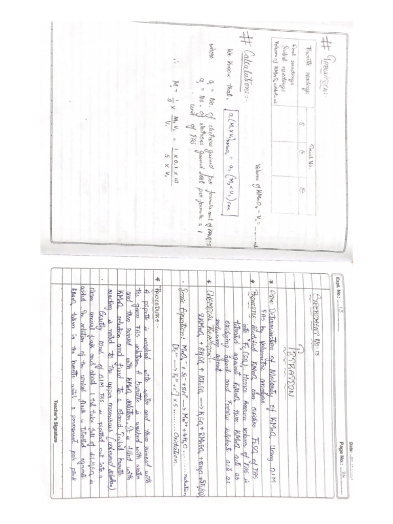 Teacher's Signature | PDF